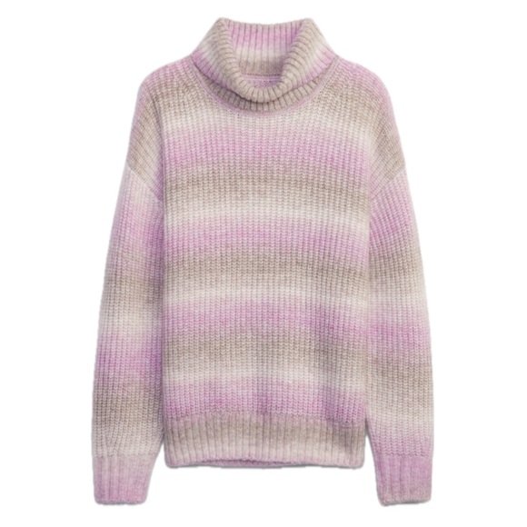 GAP | Sweaters | New Shakerstitch Turtleneck Sweater Pink Space Dye ...